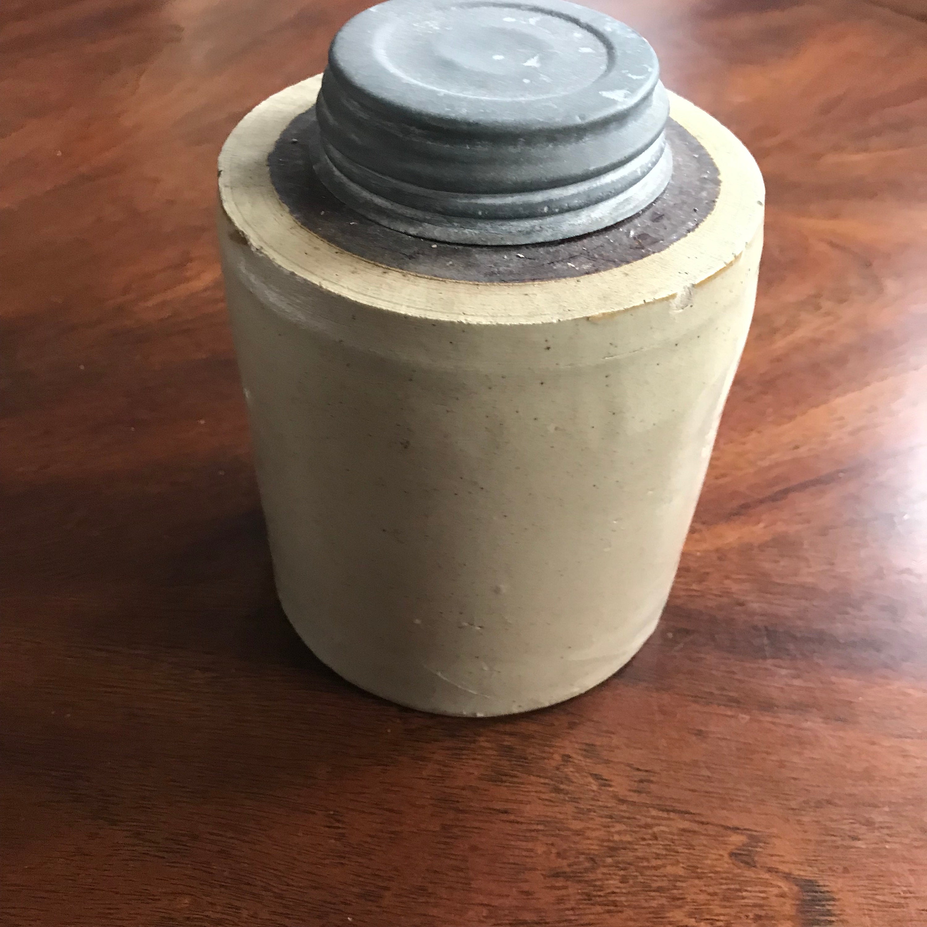 19th Century Macomb Pottery Canning Jar With Original Glass Lined Zinc ...