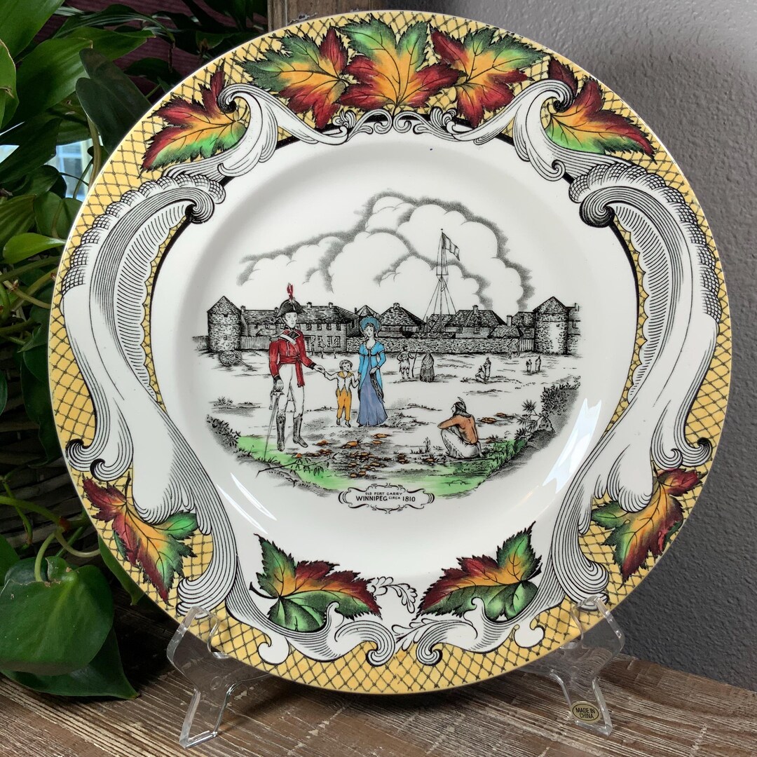Clarice Cliff CONFEDERATION SERIES WINNIPEG Dinner Plate - Old Fort ...