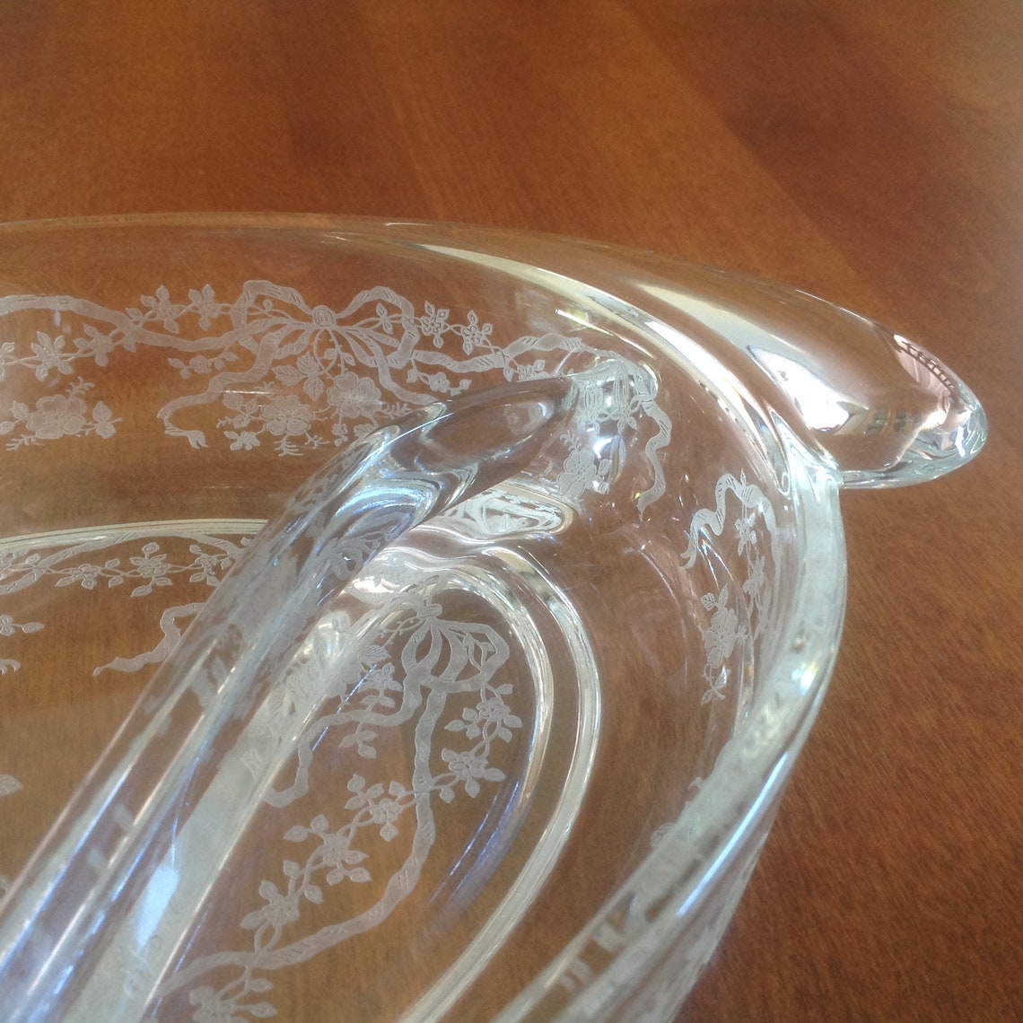 Fostoria ROMANCE Clear Crystal 3-Part Relish Dish / Bowl with | Etsy