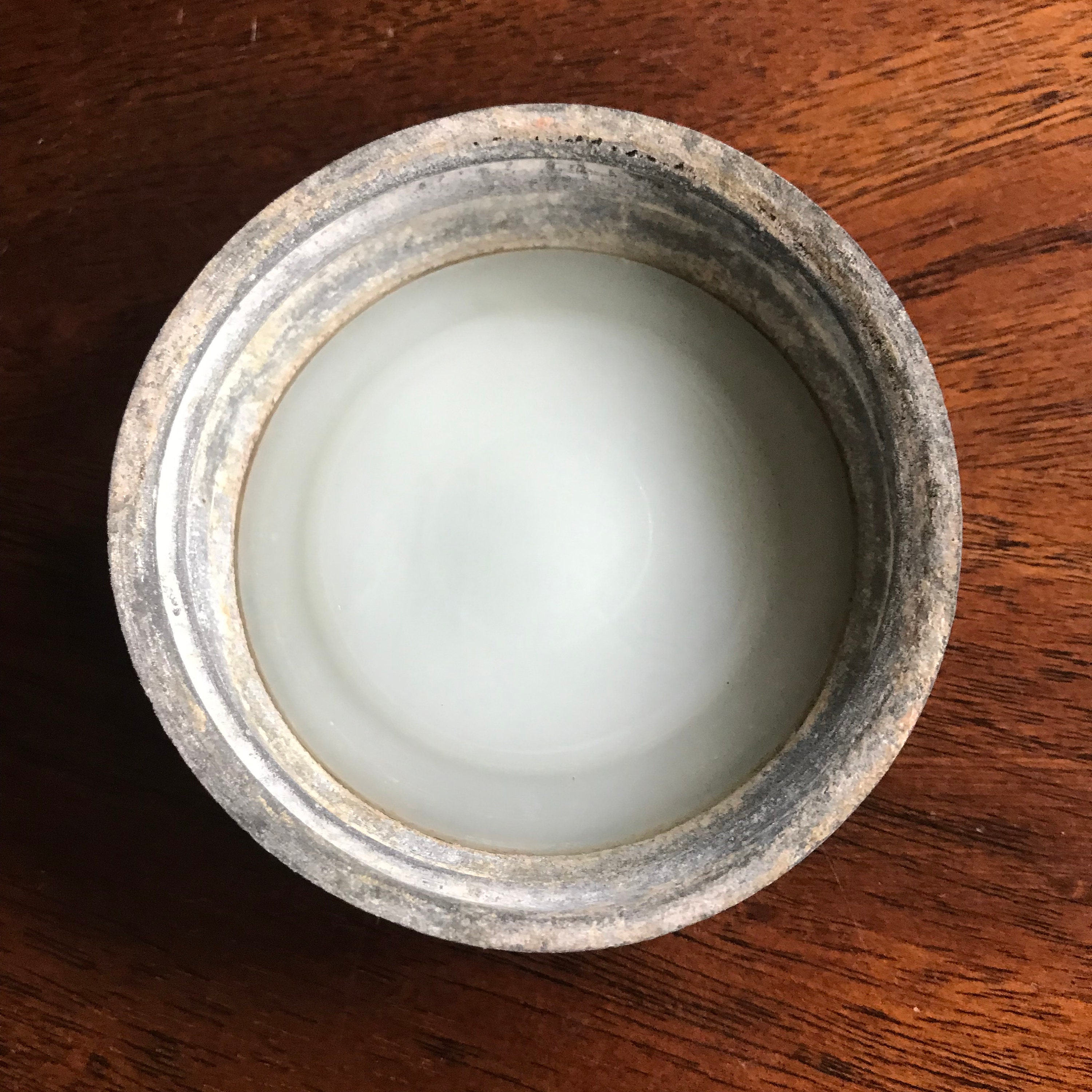 19th Century Macomb Pottery Canning Jar With Original Glass Lined Zinc ...