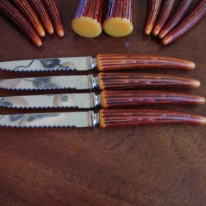 Sheffield England Cutlery "bone" Handled Carving Knife and Fork(1 Set ...