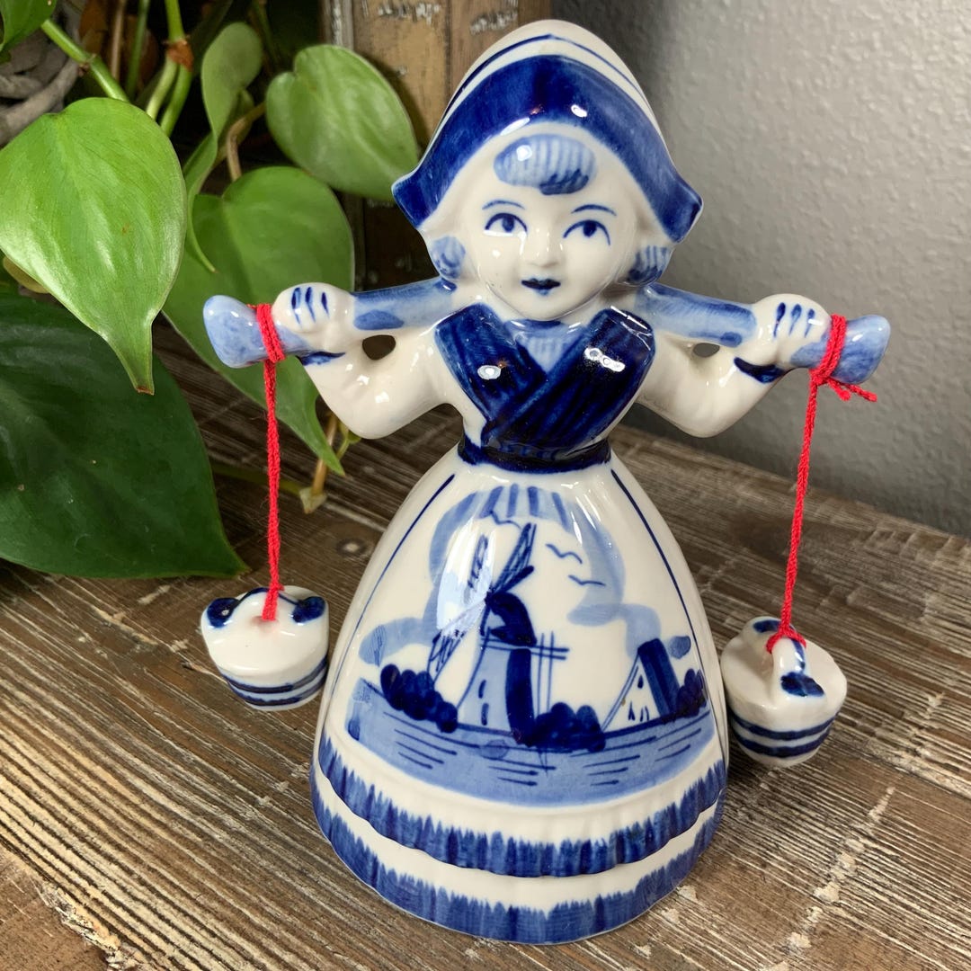 Delfts MILK MAID Bell - Made in Holland - Bell Skirt and Milk Pail ...