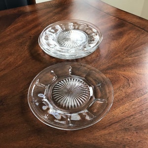 Heisey Marked COLONIAL PURITAN #341 Pressed Crystal 8-1/2 Inch Plates ...