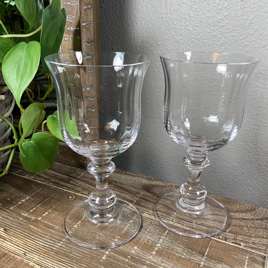 Two (2) Mikasa FRENCH COUNTRYSIDE Wine Goblets - Elegant Optic Swirl ...