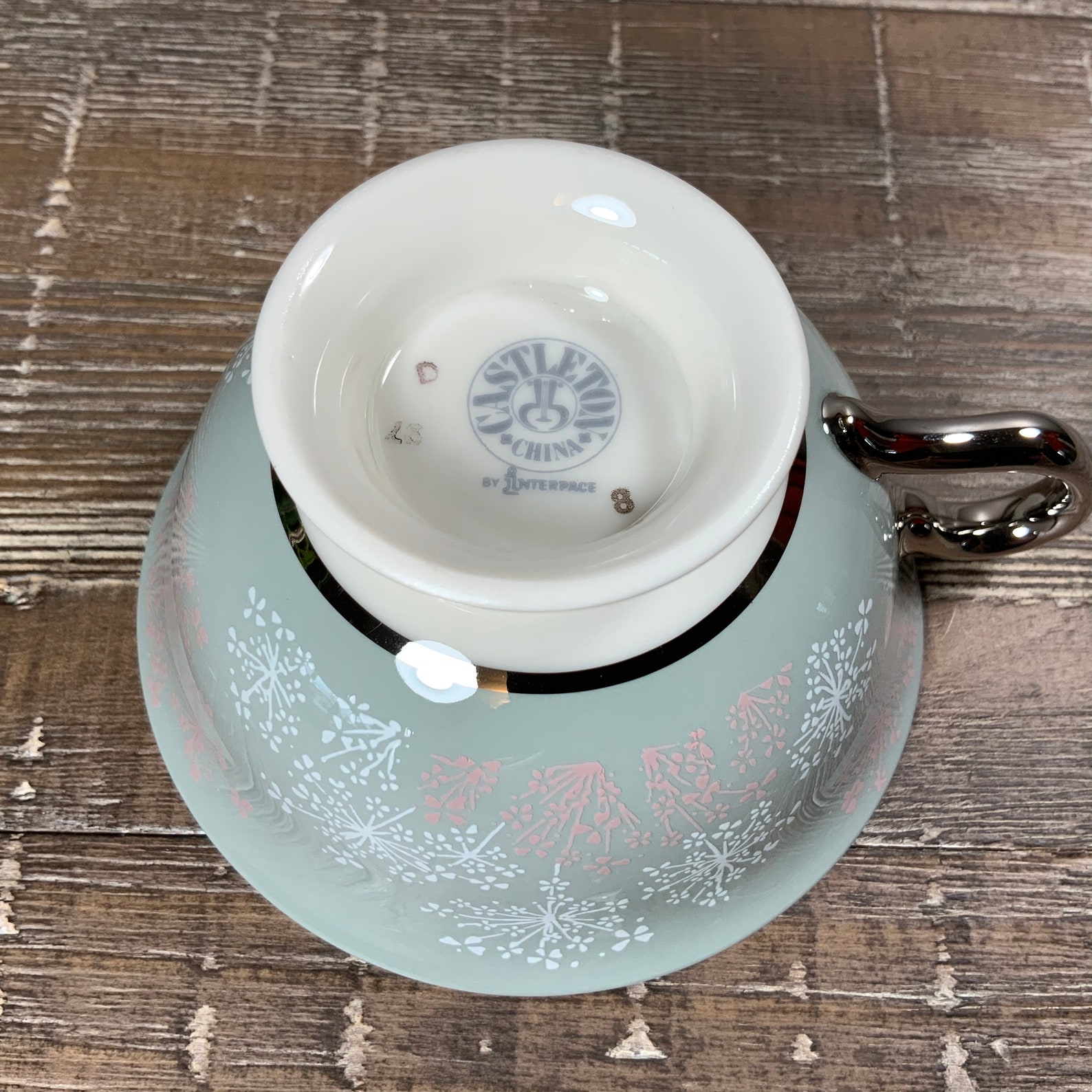 Six 6 Castleton China LACE Cups and Saucers Pink and White | Etsy