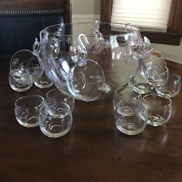 Crystal Punch Bowl - Etsy