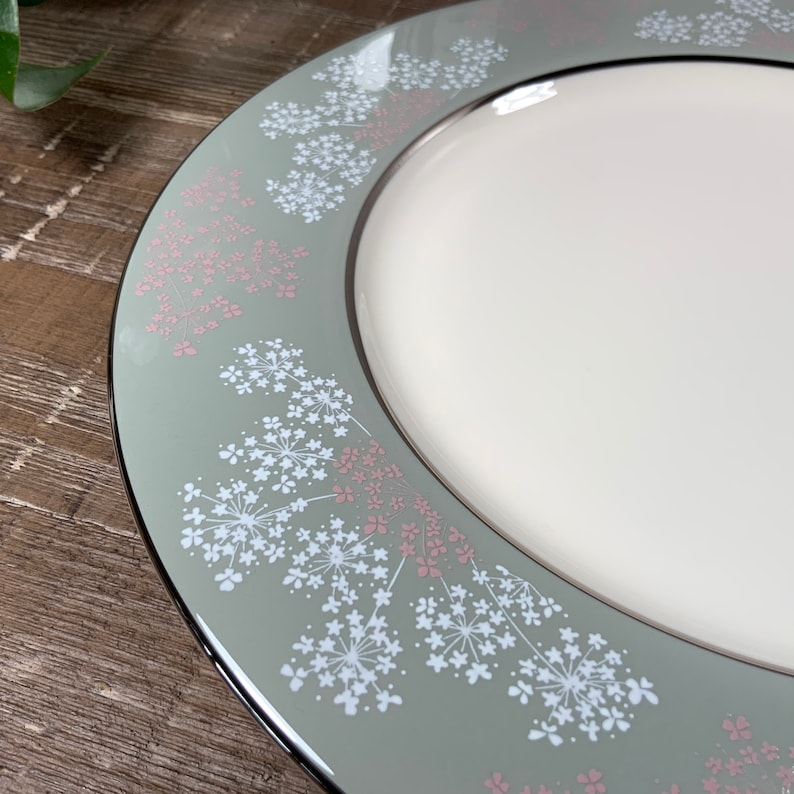 Six 6 Castleton China LACE 8 Salad Plates Pink and White | Etsy