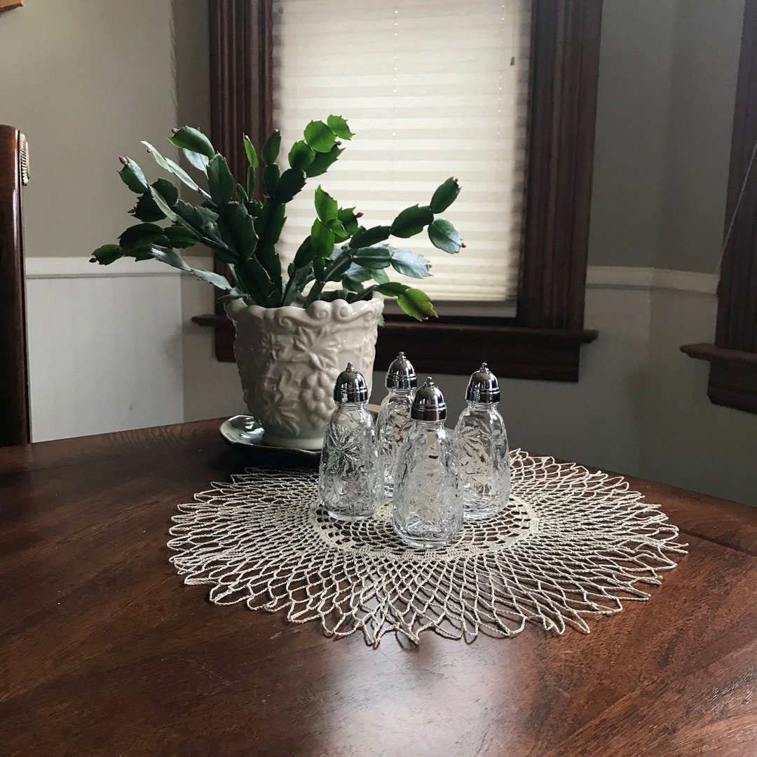 Princess House FANTASIA Salt and Pepper Shaker Set With Metal Lid 1 Set ...