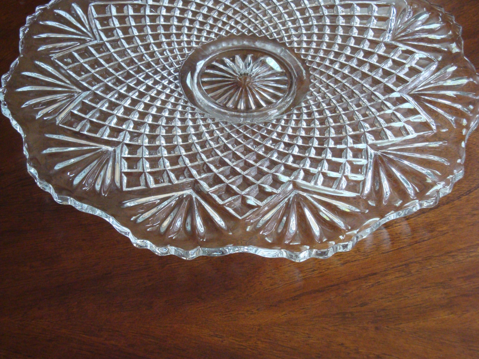 Tiffin Fan and Diamond 15041 Punch Set Torte Plate | Etsy