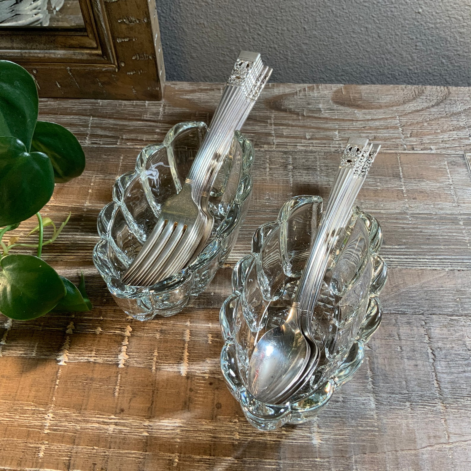 Two 2 Princess House Buffet Flatware Fork / Spoon Holders - Etsy