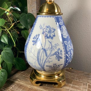 Spode FLORAL Georgian Collection Electric Table Lamp Blue and White ...