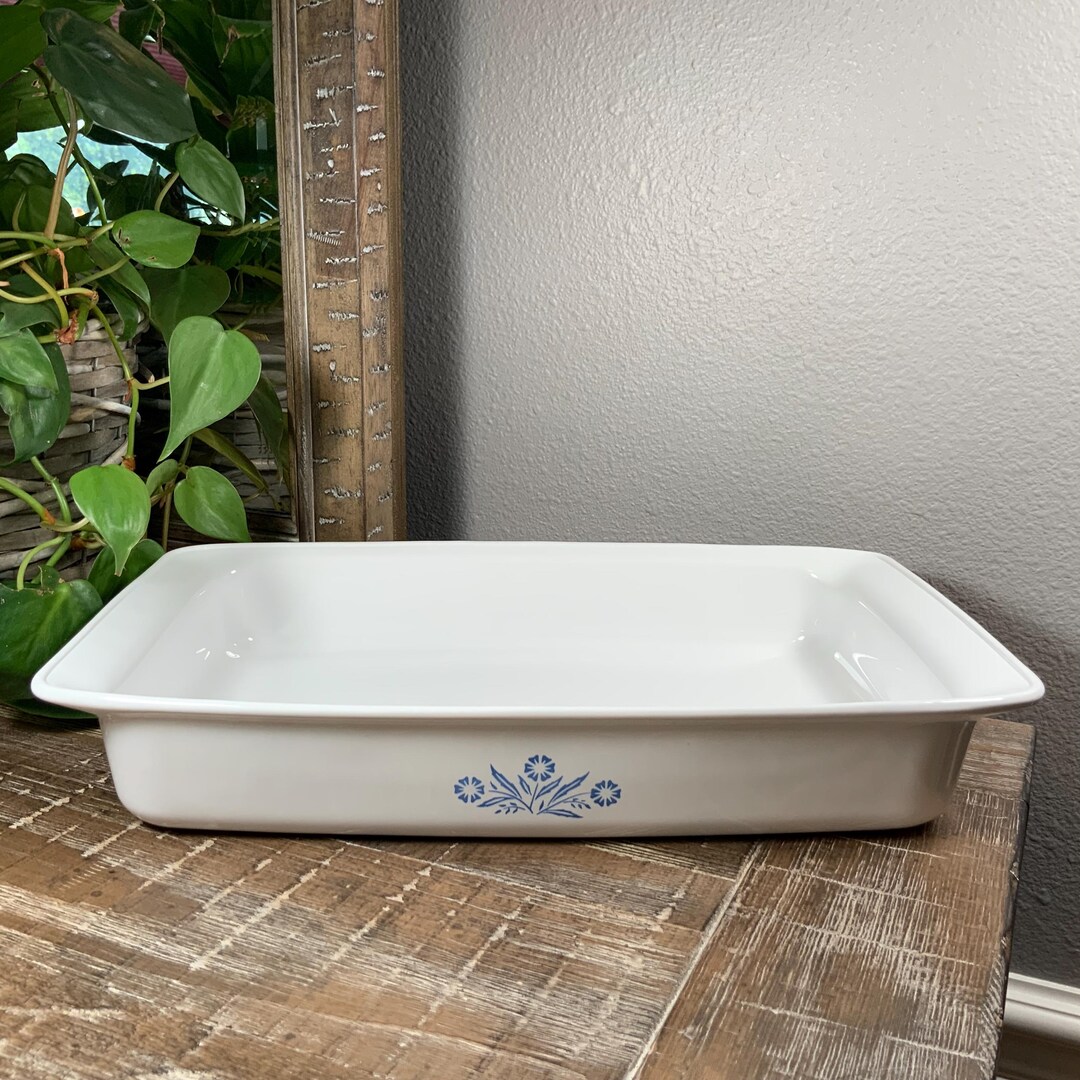 Corning Ware CORNFLOWER 12 Rectangular Roaster / Baker P-332 Freeze ...