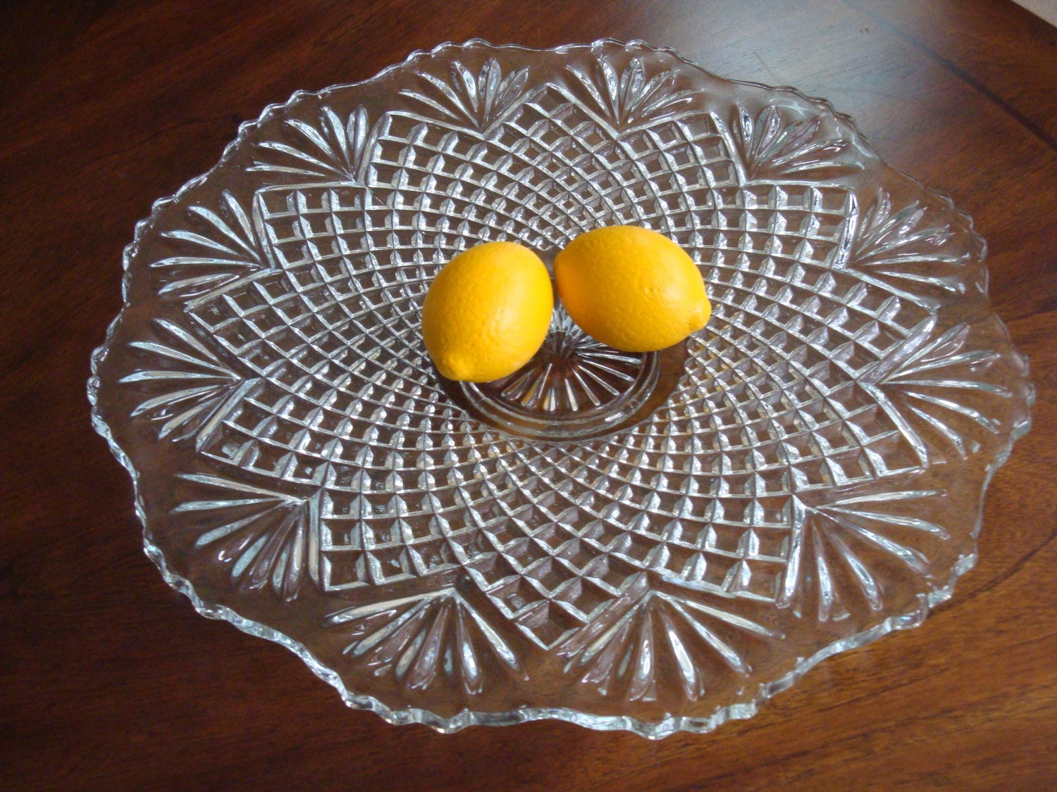 Tiffin Fan and Diamond 15041 Punch Set Torte Plate | Etsy