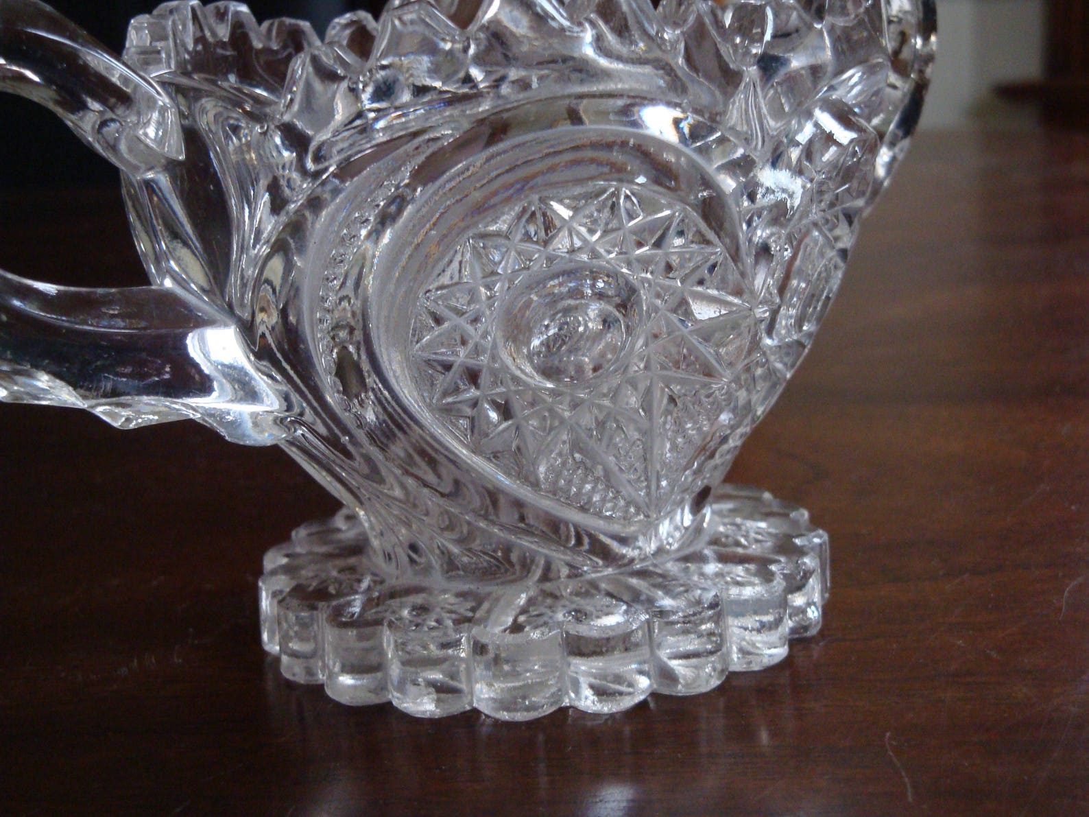 EAPG Imperial Glass Co. ZIPPER HEART 1909 Open Sugar Bowl | Etsy