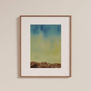 Rooftop Art Print, Sky Wall Art, City Skyline Art, Morning Light, Urban ...