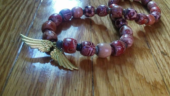 Prayer bead bracelet Guardian Angel prayer for | Etsy