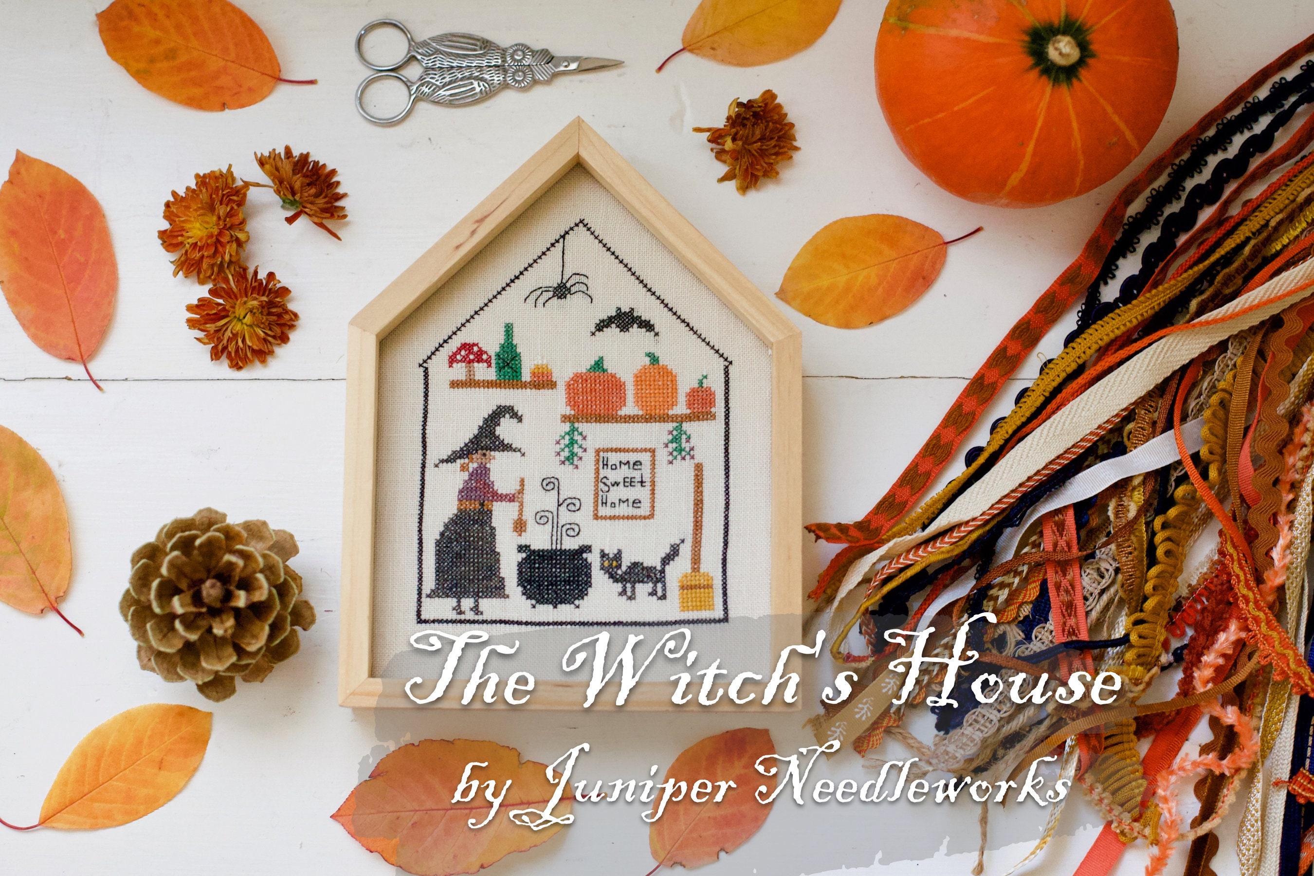 The Witch's House Primitive Cross Stitch Pattern Instant PDF Download ...
