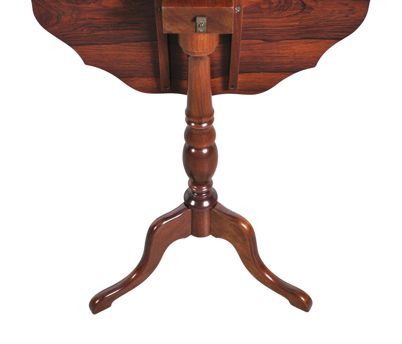 Antique Restored Rosewood Pie Crust Tilt Top Table, Vintage Living Room ...