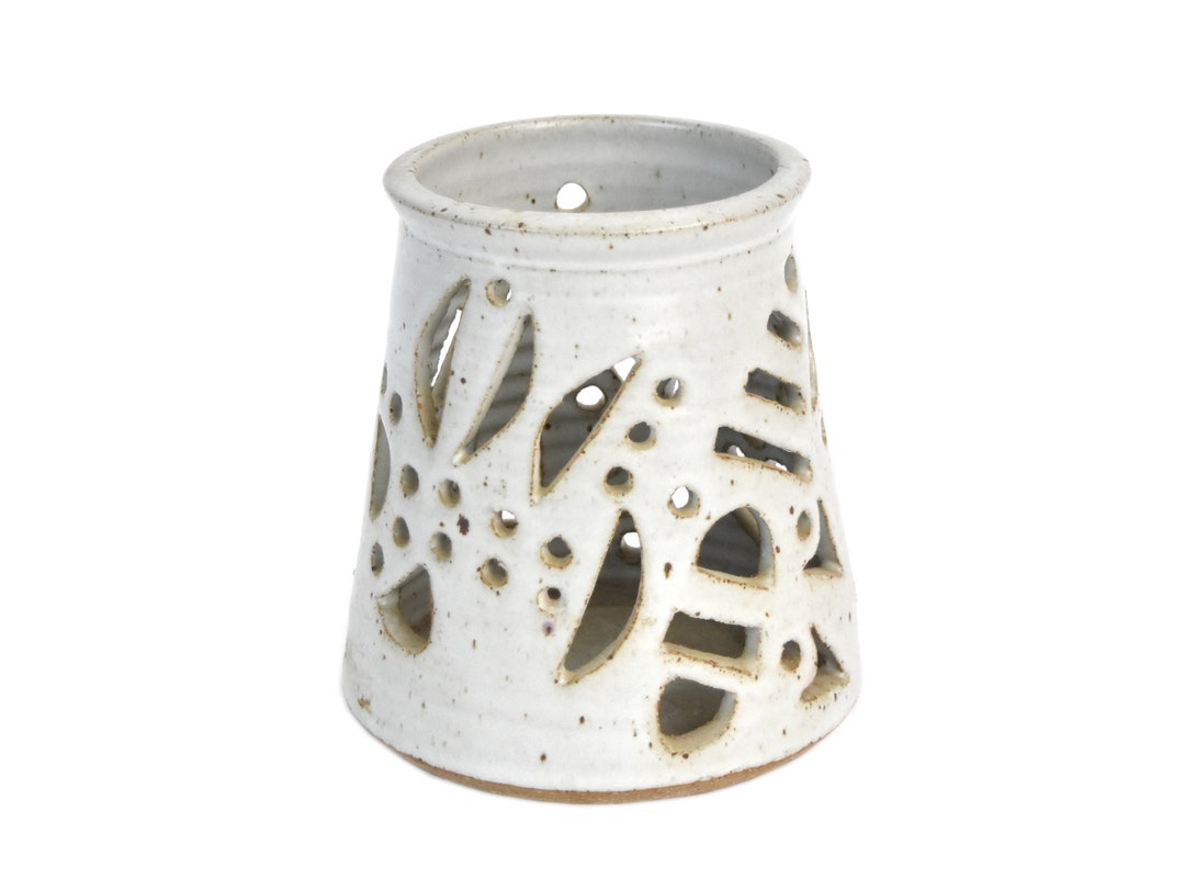 Vintage Karl Sporck Studio Pottery Vase: Pierced Geometric Decor - Etsy