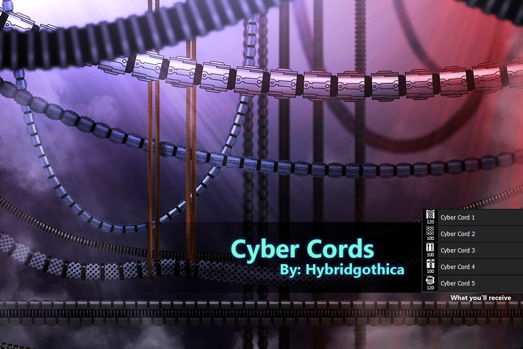 Cyber Cords | Photoshop Brushes | Creative - Etsy