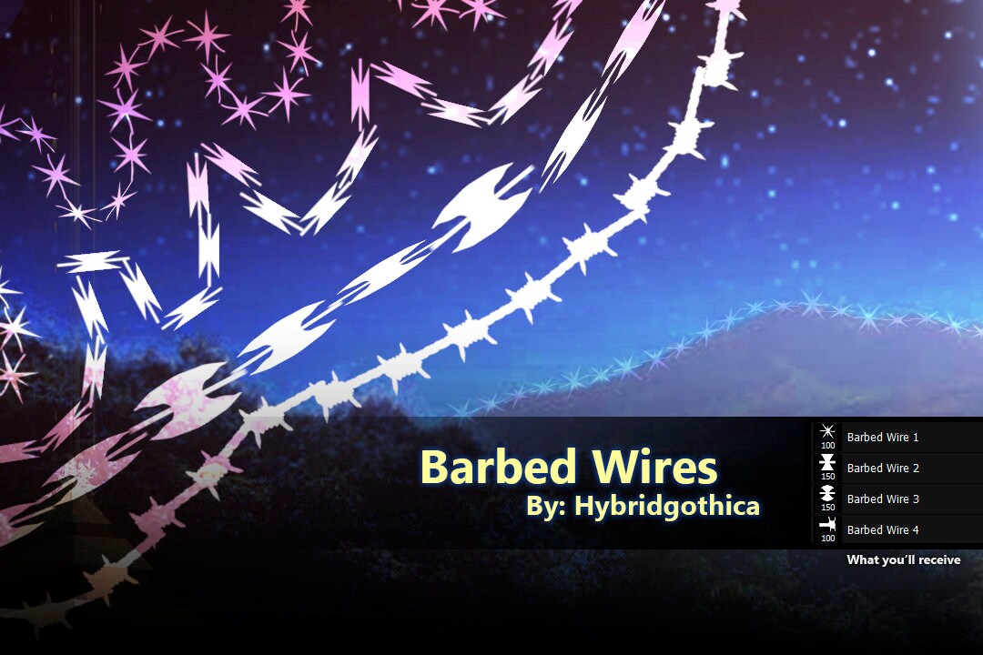 Barbed Wires | Photoshop Brushes | Creative - Etsy
