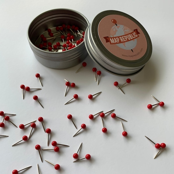 Red Map Pins - Etsy