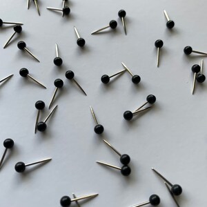 100 Push Pins for Travel Maps- Black Push Pins for World Travel Map ...