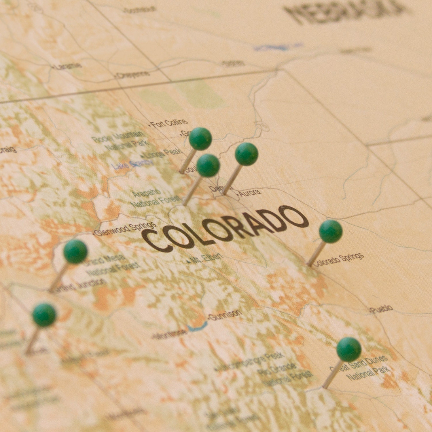 USA Push Pin Map Poster Push Pin Map National Park Map US | Etsy