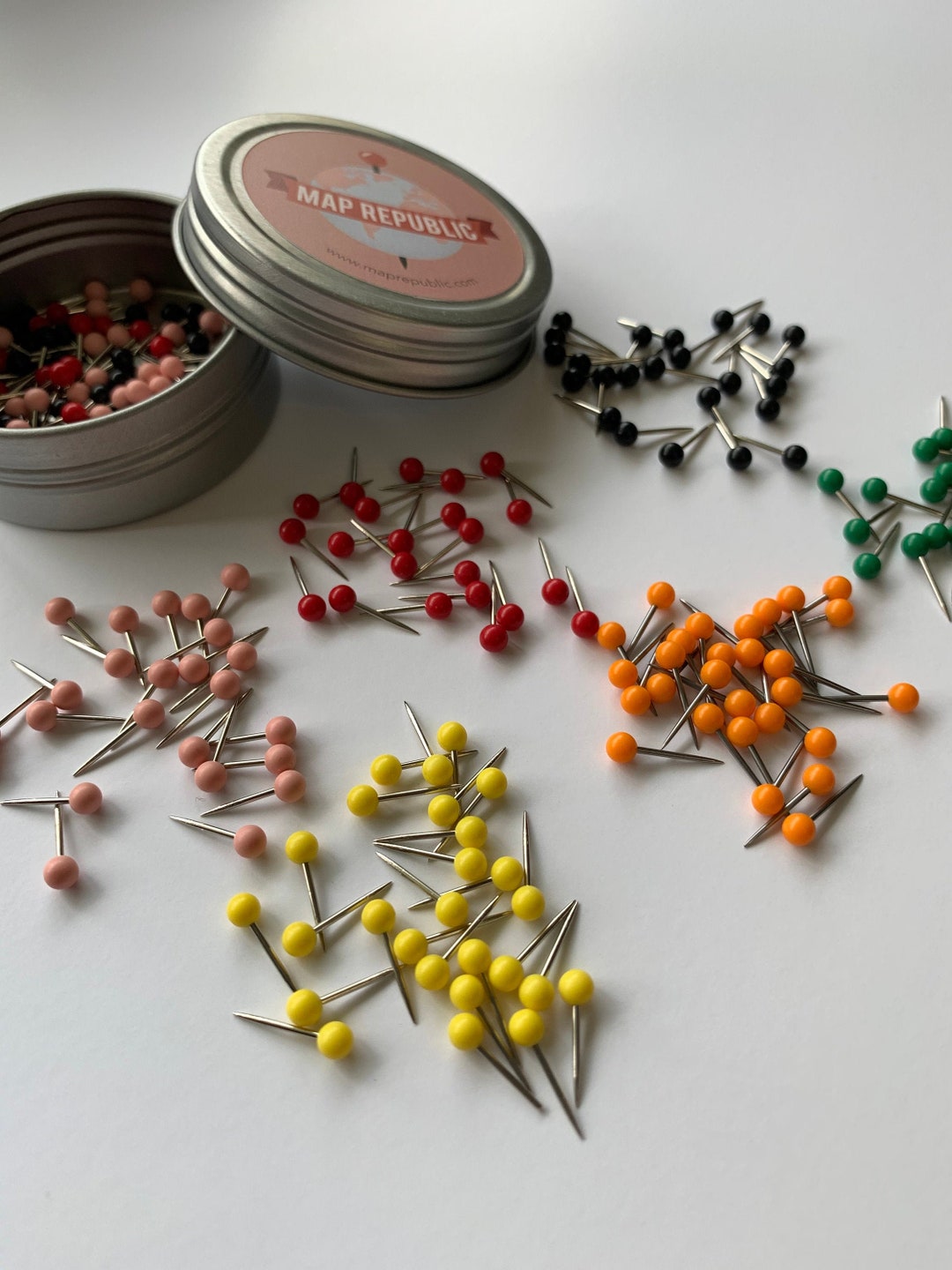 100 Push Pins for Travel Maps- Push Pins for World Travel Map- Travel ...