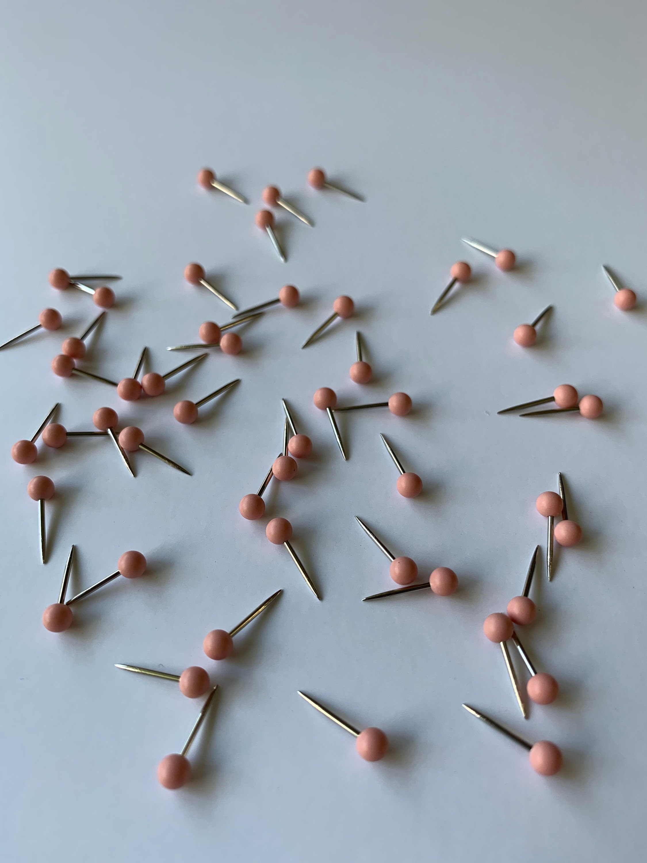 100 Push Pins for Travel Maps Pink Push Pins for World Travel | Etsy