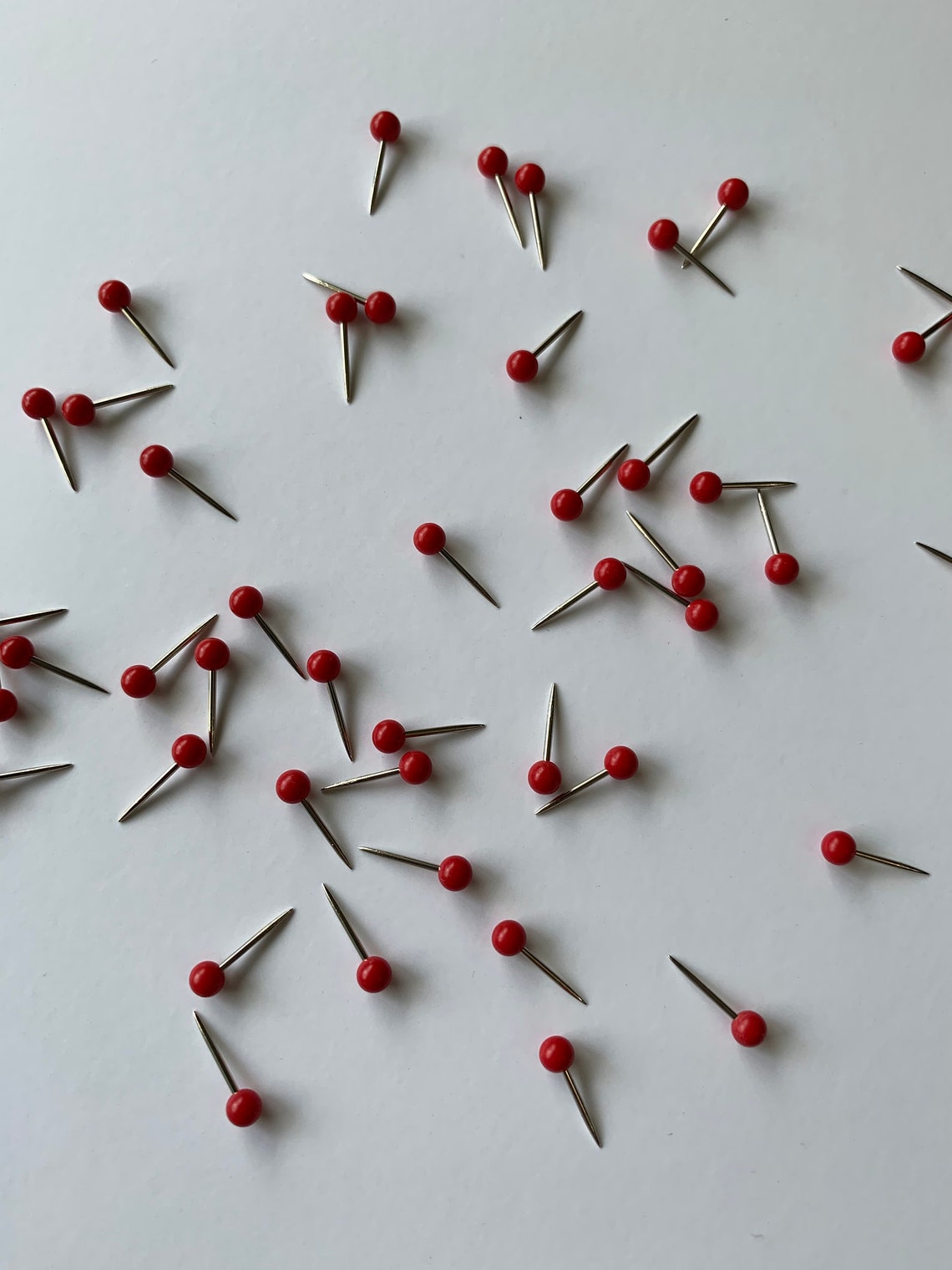100 Push Pins for Travel Maps Red Push Pins for World Travel | Etsy