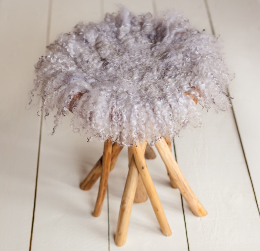 Curly Round Felted Blanket Newborn Photography Props Wool Stuffer Curly ...