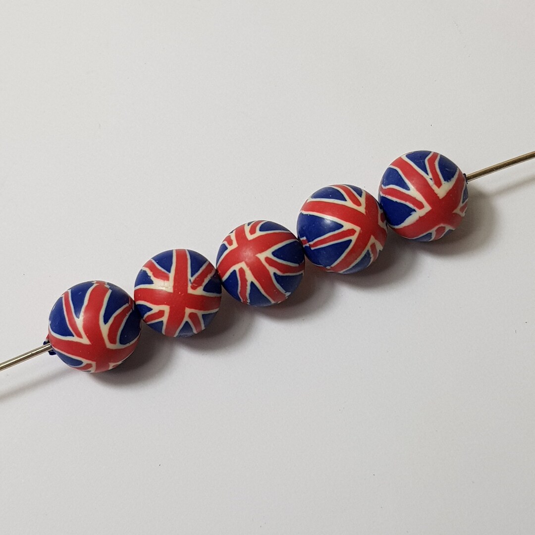12mm Round Union Jack Polymer Clay Beads, 20 Pcs - Etsy