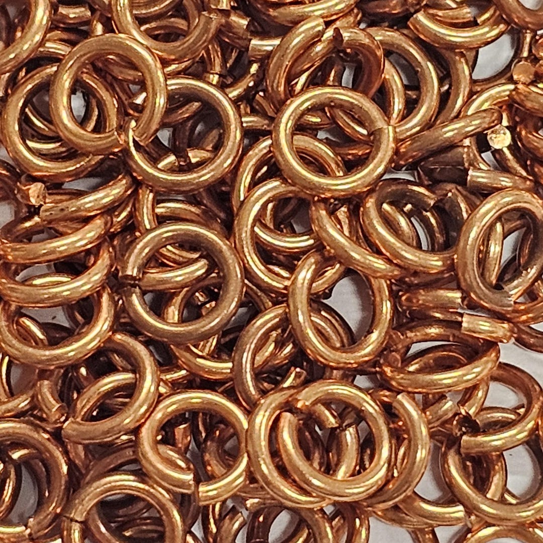 18 Gauge (1mm) Solid Copper Saw Cut Open Jump Rings, 100 Pcs - Select ...