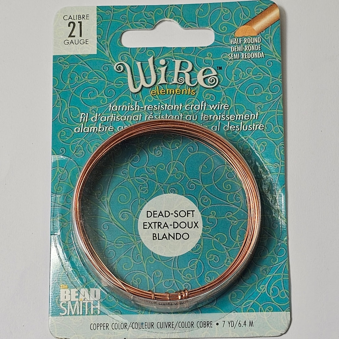 21g Half Round Easy (dead Soft) Temper Beadsmith Tarnish Resistant Half ...