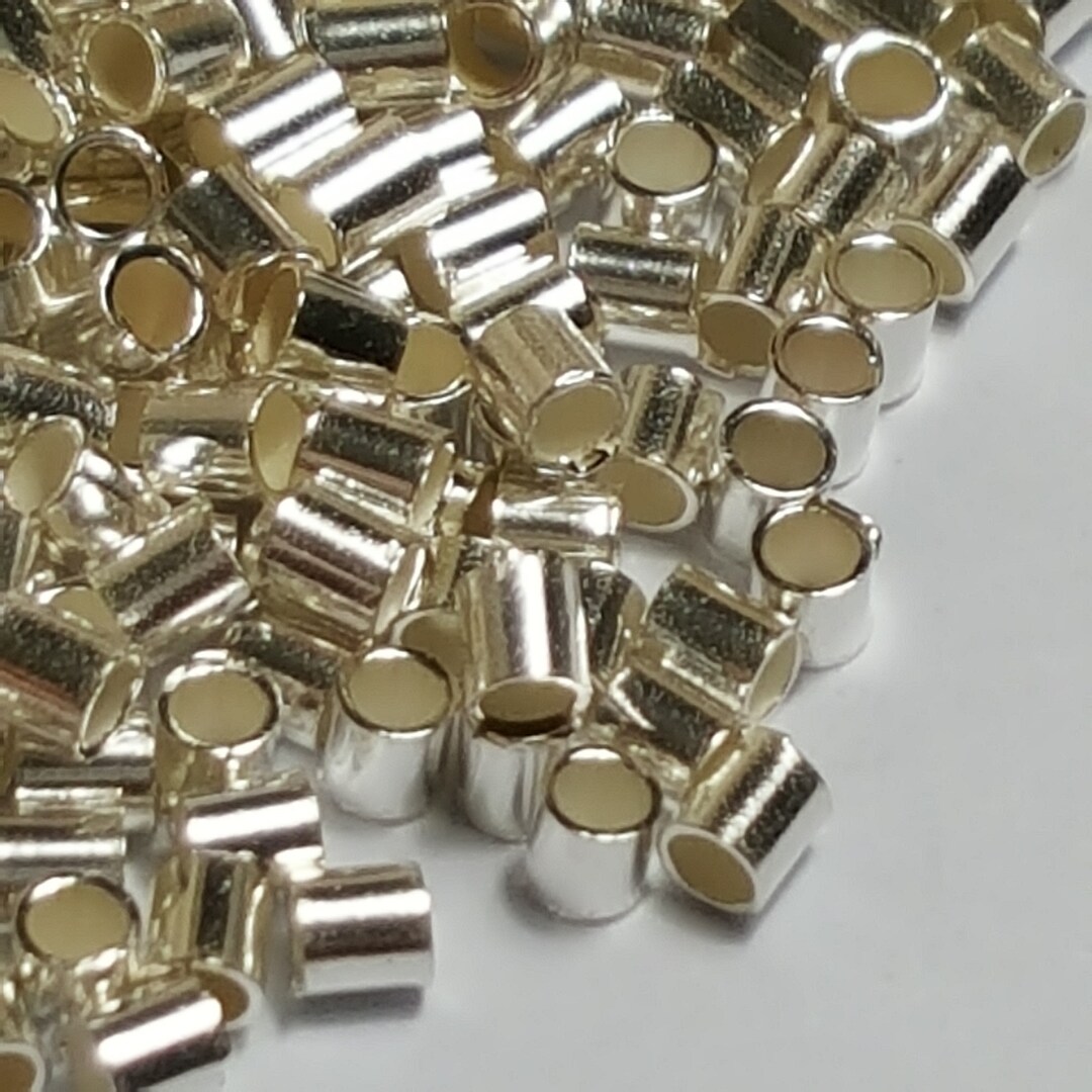 2mm X 2mm Sterling Silver Crimp Beads - Select 50 or 100 Pcs - Etsy