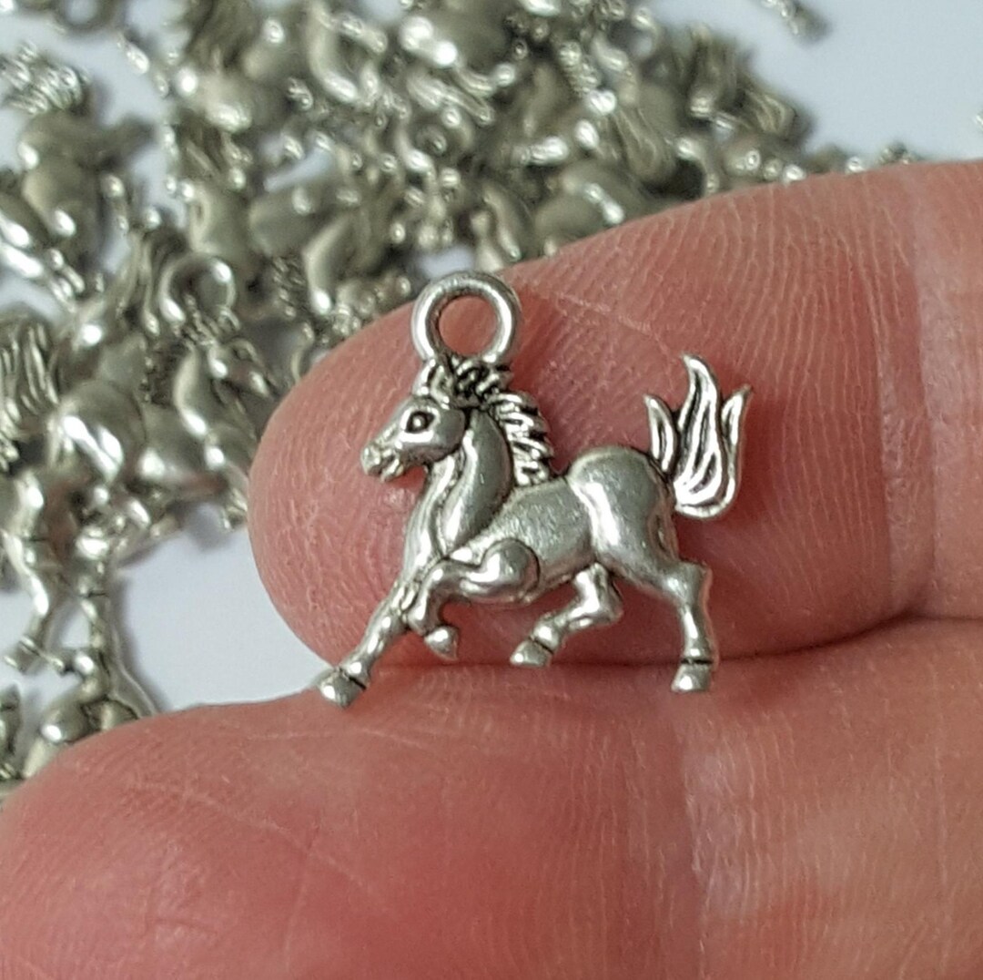 15x14mm 3D Prancing Horse Metal Charms, Antique Silver, 20 Pcs - Etsy