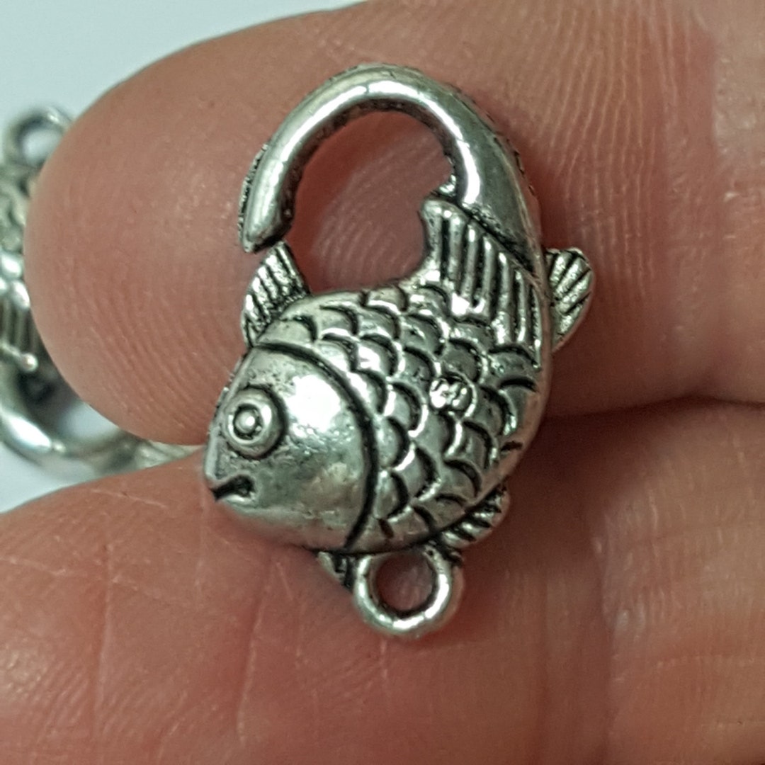 19x12mm Zinc Alloy Fish Clasps - 5 Pcs - Etsy Australia