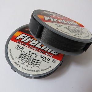 6lb Fireline Braided Bead Thread, 50 Yds - Select From Crystal or Smoke ...