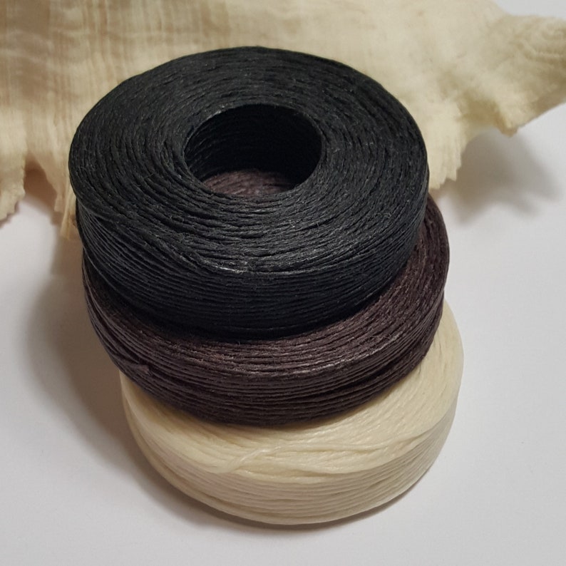 Waxed Linen Thread 4 Ply 0.8mm 50 Yards Select Black | Etsy