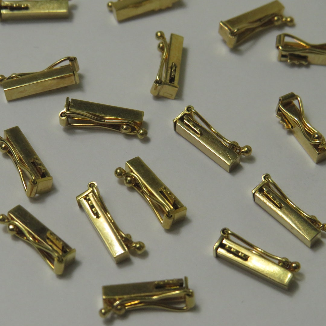 10x3mm Solid 9ct Gold Box Clasp With Safety Clip (GJW683), Sold ...