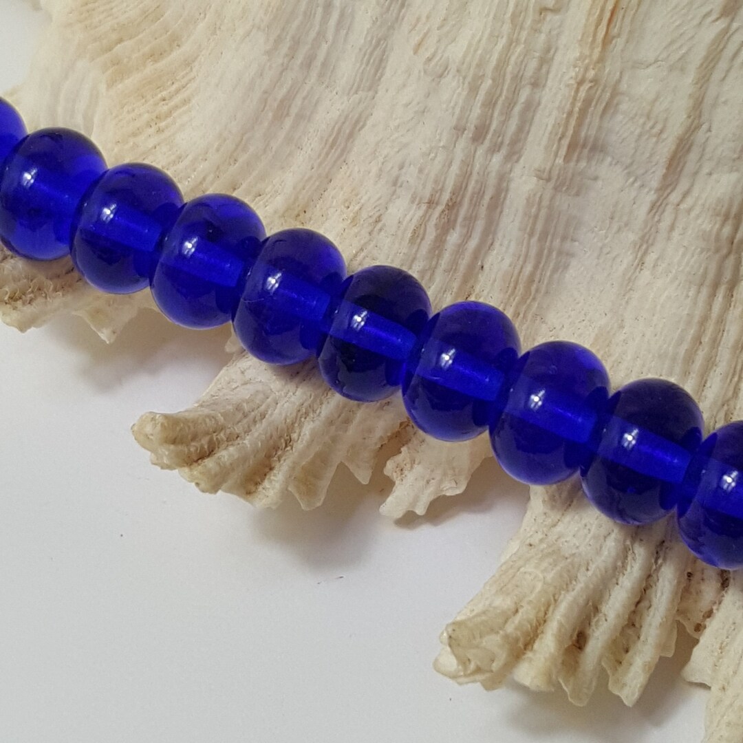 Handmade by Deb Transp. Intense Blue Effetre (murano) Glass (lampwork ...