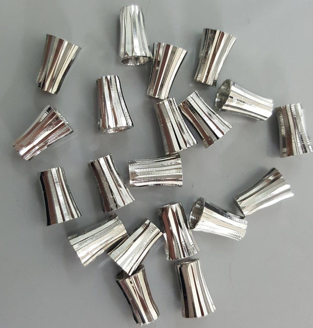 Brass Bugle Bead Cones, Platinum Finish, 7x5mm - 20 Pieces - Etsy