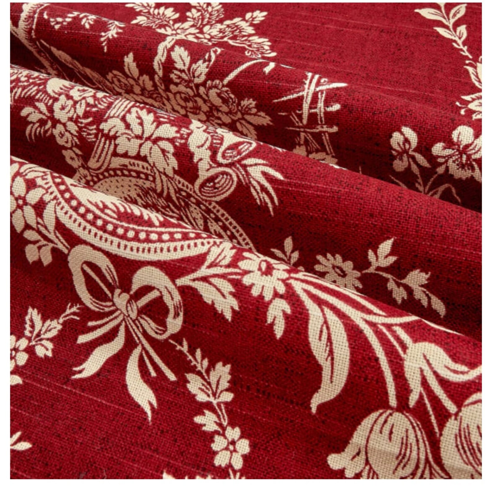 Red Table Runner Toile Table Runner French Country Table - Etsy