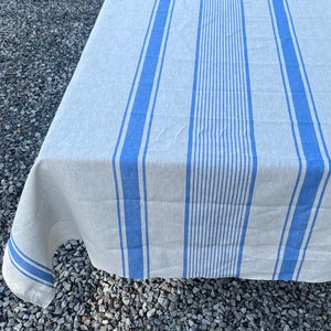 Blue Stripe Tablecloth - Etsy