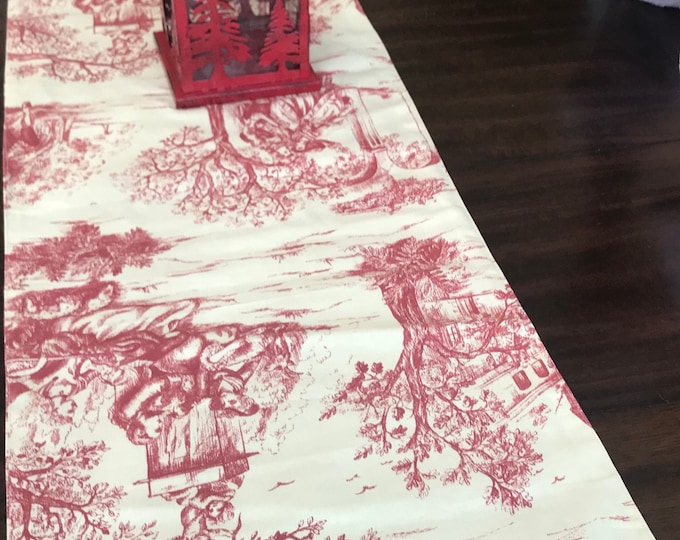 Toile Extra Wide/ Long Table Runner. French Country Runner. - Etsy