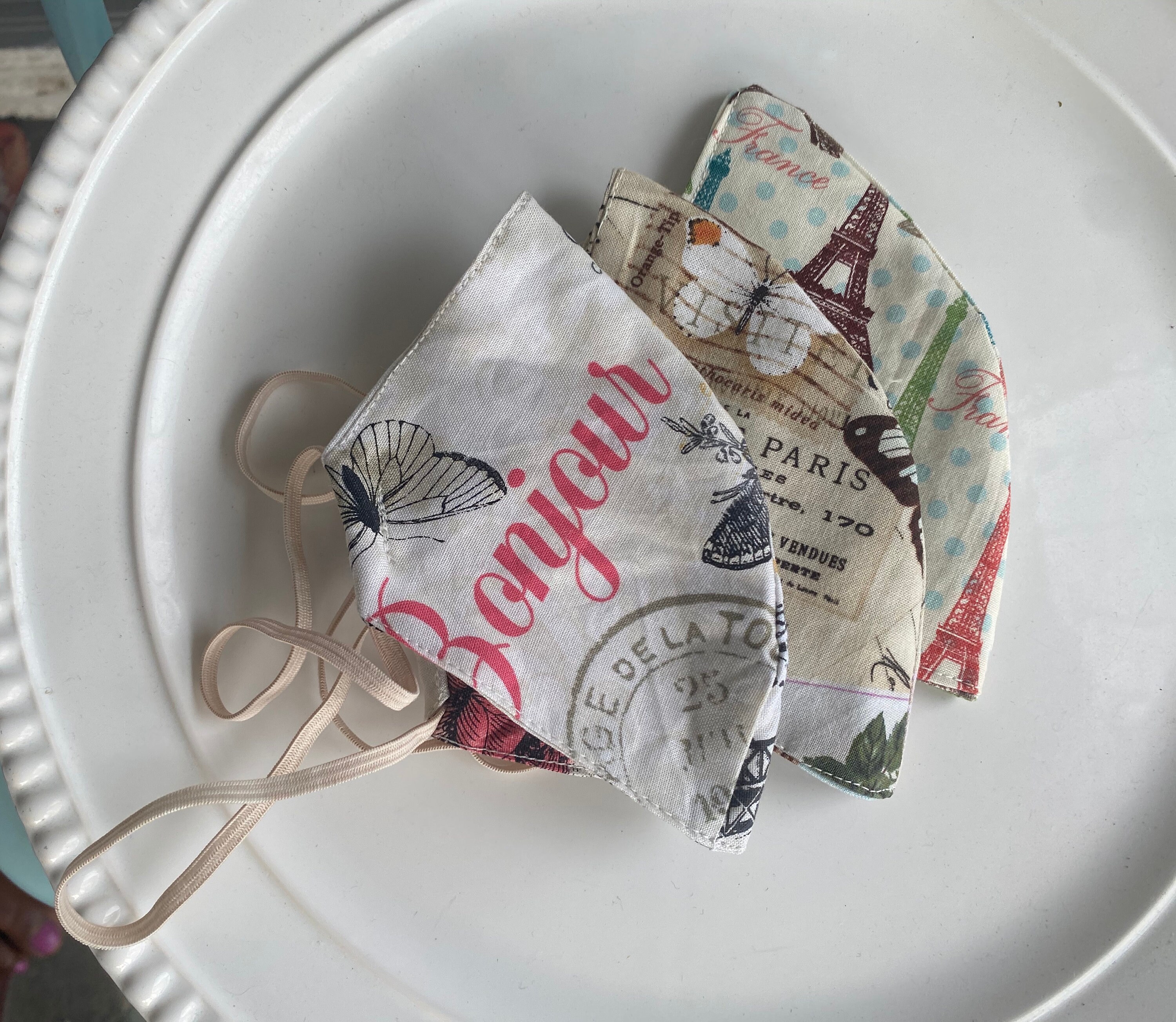 Adult Face Mask French inspired Mask Cotton Face Mask | Etsy