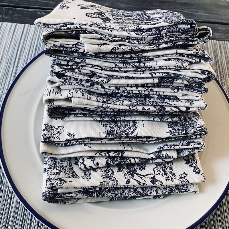 Toile Napkins - Etsy