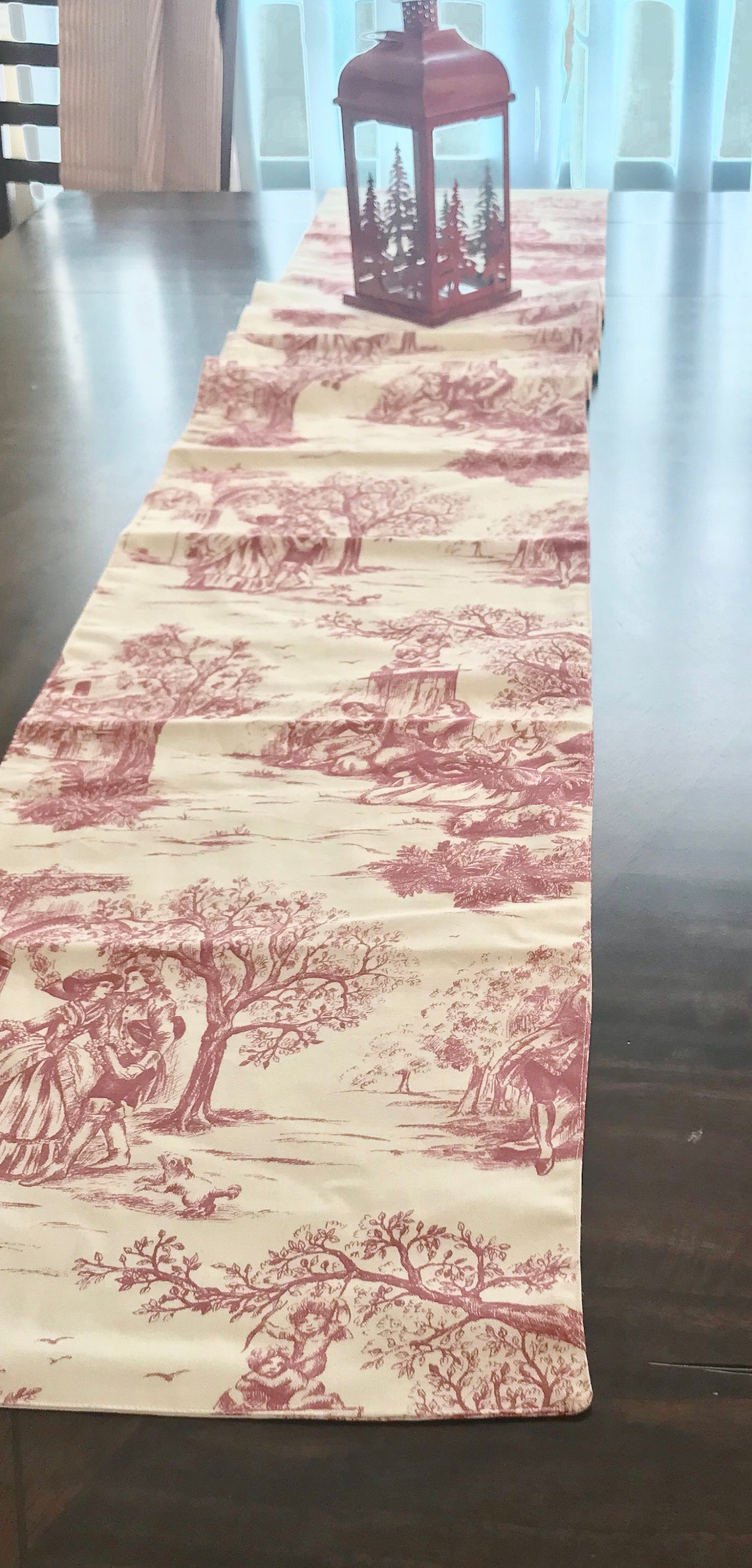 Toile Extra Wide/ Long Table Runner. French Country Runner. | Etsy