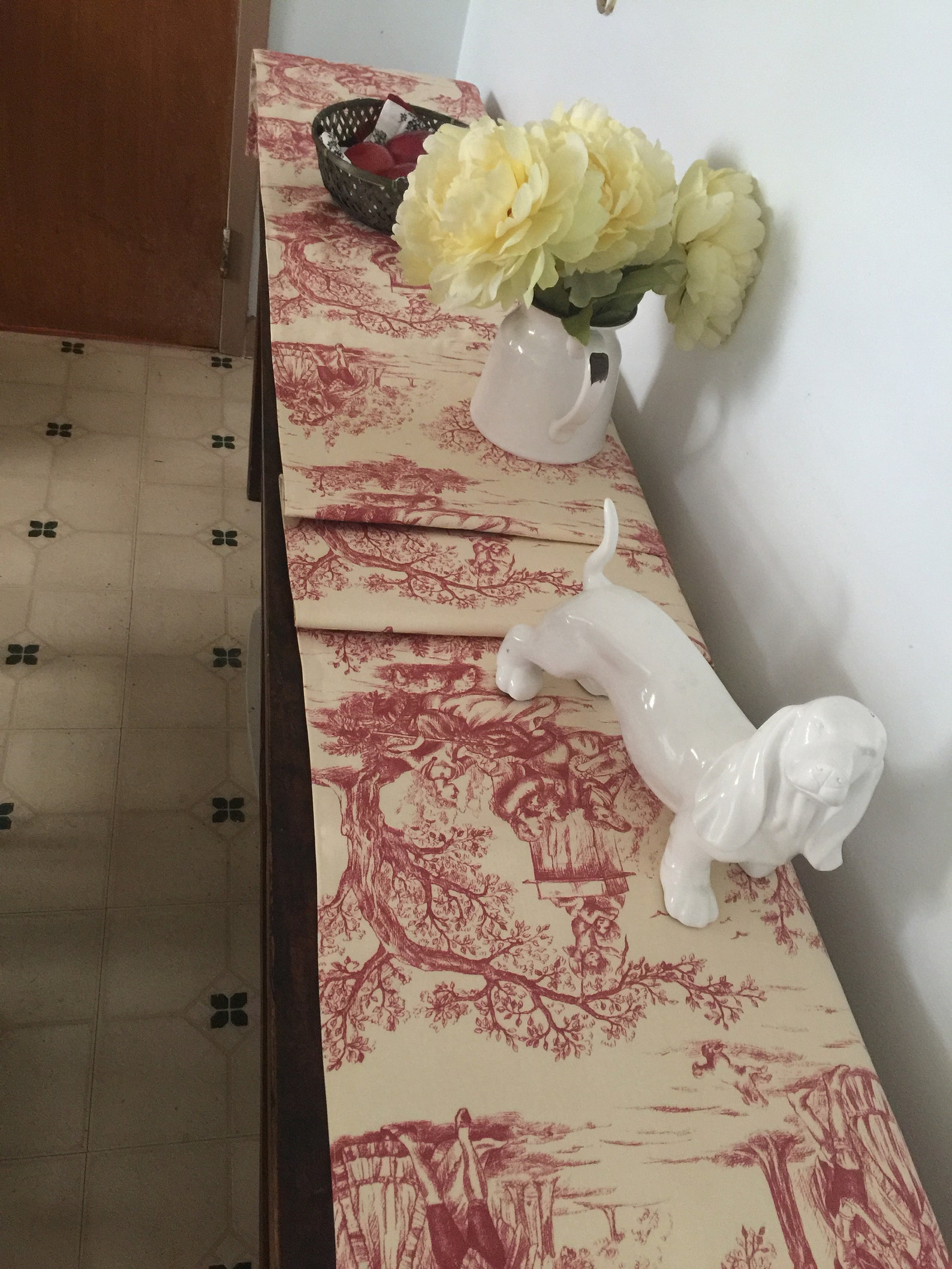 Toile Extra Wide/ Long Table Runner. French Country Runner. - Etsy
